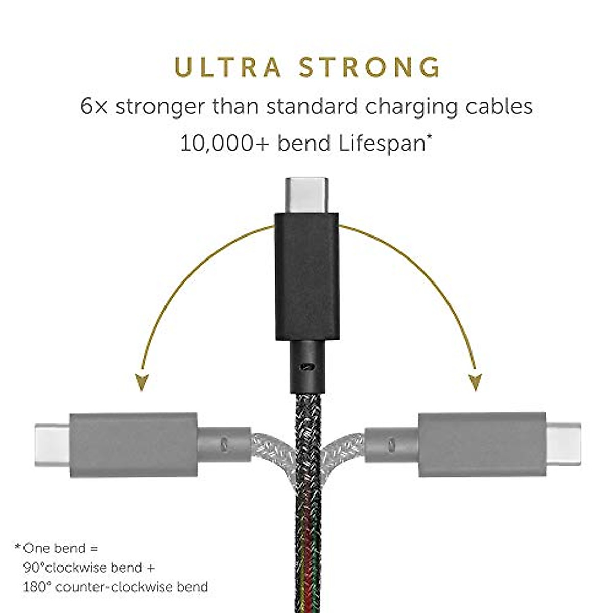 Native Union Type-C Desk Cable – USB-C to USB-C 8ft Ultra-Strong Non-Slip Charging Cable with Anchor Weight Compatible with iPhone 16, MacBook Pro 14" M3, Air 13"/15", Surface Go 3 (Cosmos)