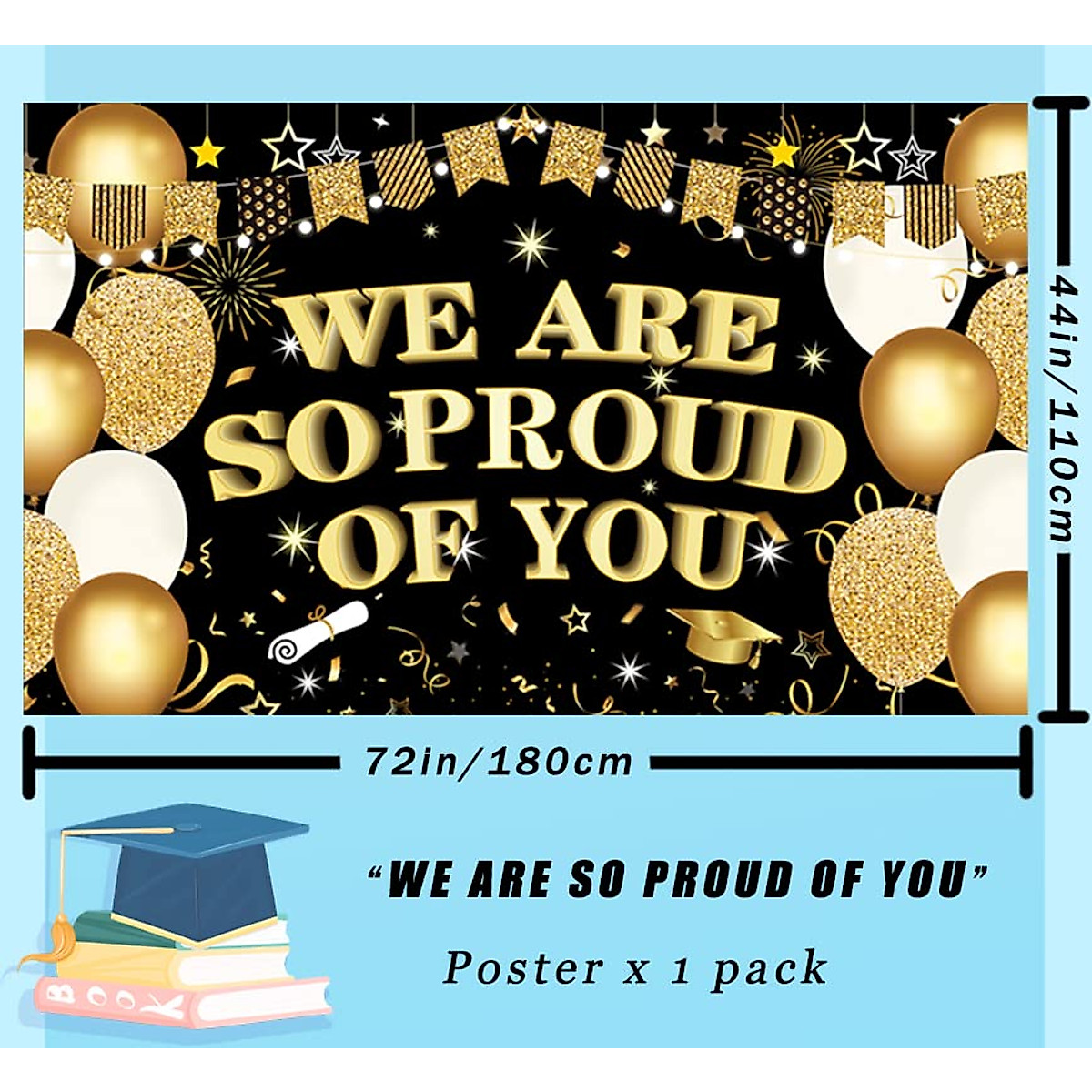 2023 Graduation Party Decorations, We are So Proud of You Backdrop Banner, We are So Proud of You Banner for Graduation Decorations 2023, Congrats Grad Party Decorations, Class of 2023 Decorations