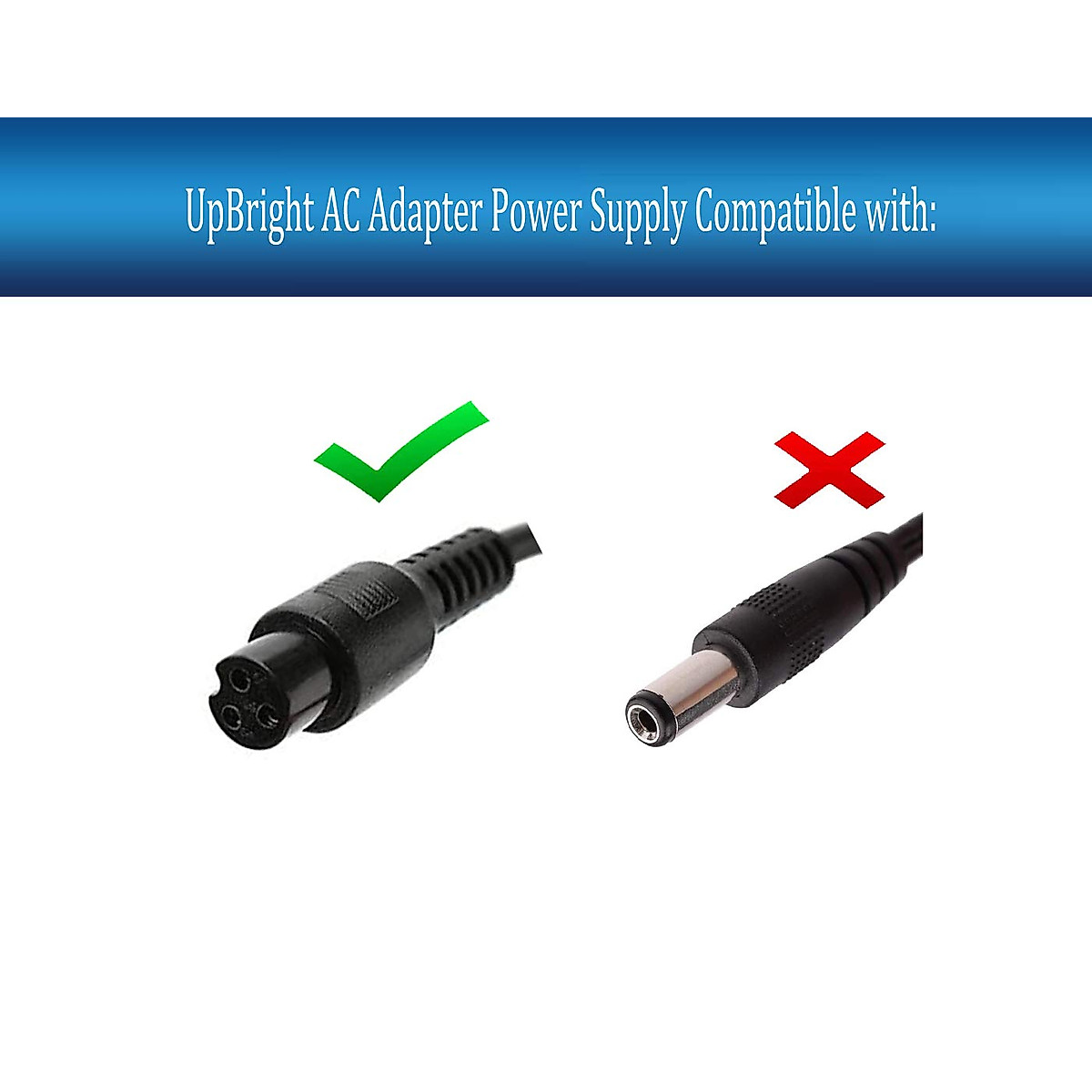 UpBright 3-Prong 42V AC/DC Adapter Compatible with Jetson Rogue JROGU All-Terrain Hoverboard Light Up Wheels Balancing Scooter Lithium Battery Hover Board JROGU-BLK 42VDC 1A Power Supply Cord Charger