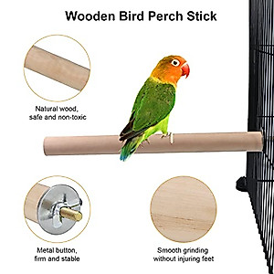 3PCS Bird Wood Perch Stick Stand Beak Paw Grinding Chew cage Accessories for Parrot Parakeet Cockatiel Lovebird Conure Cockatoo