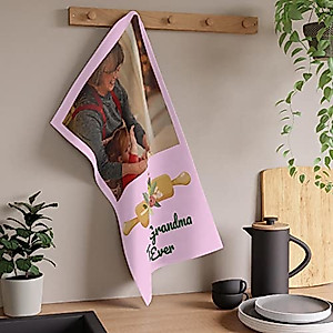 Custom Hand Towels with Names - Personalized Bath Towels with Text/Photo - Soft Microfiber Towel for Tea, Kitchen, Bathroom, Dishcloths and Washcloth