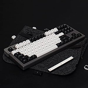 Black and White Keycaps Set 150 Keys MSA Profile Doubleshot Custom Keycaps for Cherry MX Gateron Kailh Box Switches Mechanical Gaming Keyboard