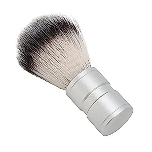 Beard Brush for Men, Stainless Steel Handle Nylon Shaving Brush, Men Shaving Brush for Home and Salon
