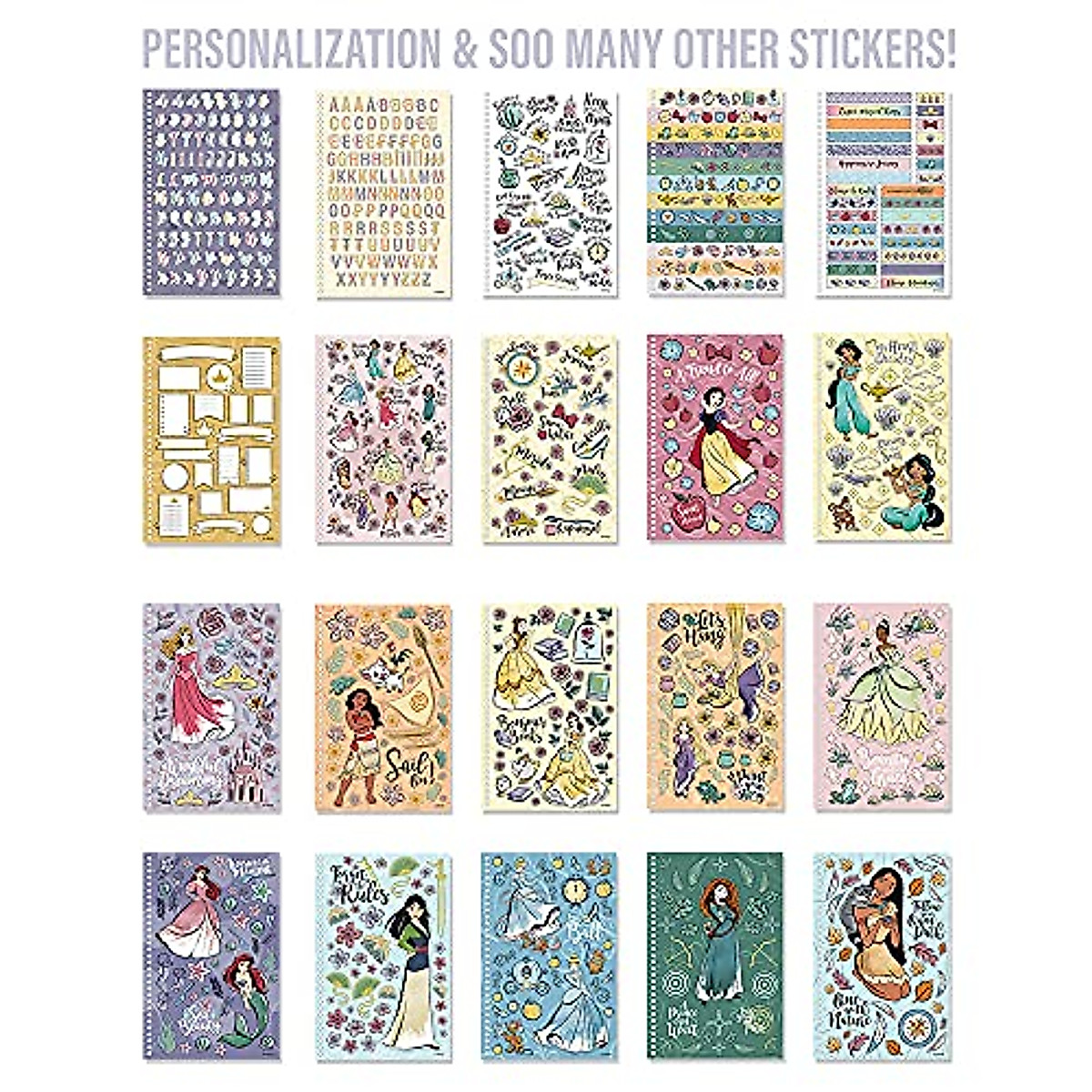 Fashion Angels Disney Princess 1000+ Collectible Stickers Book Decorate Cell Phones Notebooks Shoes School Supplies Water Bottles Gifts Birthday Cards for Teachers Kids and Girls Ages 8 and Up