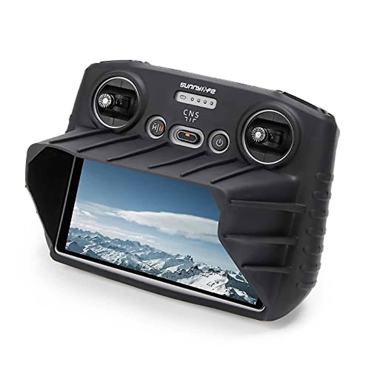 Silicone Protective Cover Case with Sunshade Sun Hood for DJI Mini 3 Pro RC Remote Controller Accessories Skin Case (Black)