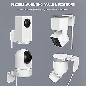 PUUUCI Wall Mount for Blink Mini Pan-Tilt Camera/WYZE Cam Pan v3&v2 / Eufy Security Solo IndoorCam P24 - WYZE/Blink/Eufy Security Camera Mount Bracket Accessories for Home/Apartment/Office (2-Pack)