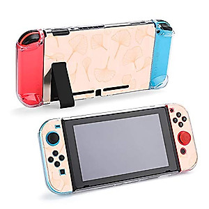 ERFGT Gin-Kgo Pat-Tern Case for Nintendo Switch with Screen Protector Slim Anti-Scratch Anti-Slip Protective Case Cover for Girls and Boys