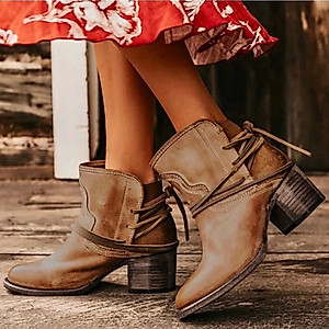 Booties for Women Low Heel, Waterproof Boots for Women over the Knee Boots Comfortable Shoes Lightweight Heels Low Sneakers Spring Low Heel Booties Black Flats Shoes Women