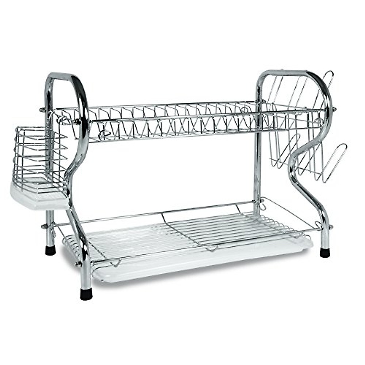 Better Chef, 16-Inch, Chrome Plated, R-Shaped, Rust-Resistant, 2-Tier Dishrack