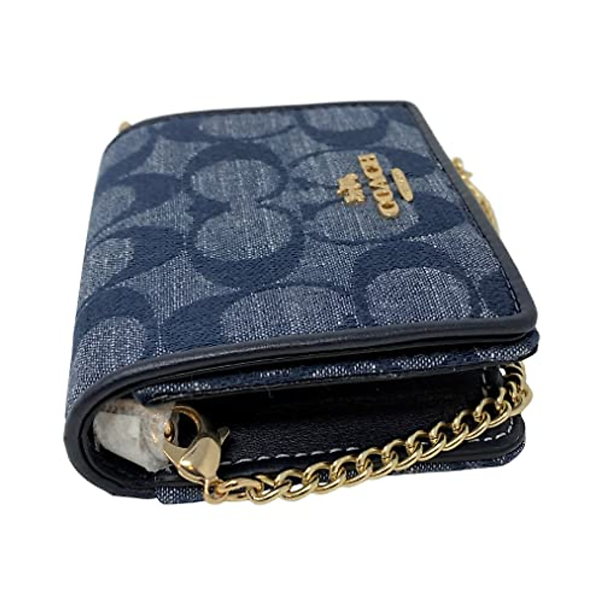 Coach Mini Wallet on a Chain in Signature Chambray Style No. C8667