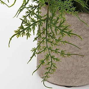 Small Fake Plant Potted Plants Artificial Decor Silk Ferns Plant Faux Plants in Pots for Home Living Room Bedroom Desk Bathroom Window Shelf Farmhouse Decoration