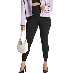 huiming Sauna Sweat Pants Shorts Slimming Compression Workout Thermo Waist Trainer for Women Leggings Body Shaper Weight Loss (L/XL) Black