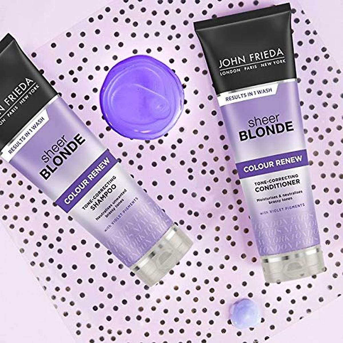 John Frieda Sheer Blonde Colour Renew Tone-Correcting, DUO set Shampoo + Conditioner, 8.45 Ounce, 1 each