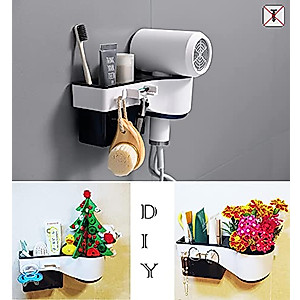 GOLDROC Blow Dryer Holder, Razor Holder for Shower, Electric Toothbrush Holder, Makeup Brush Holder, Hair Dryer holder Wall Mounted