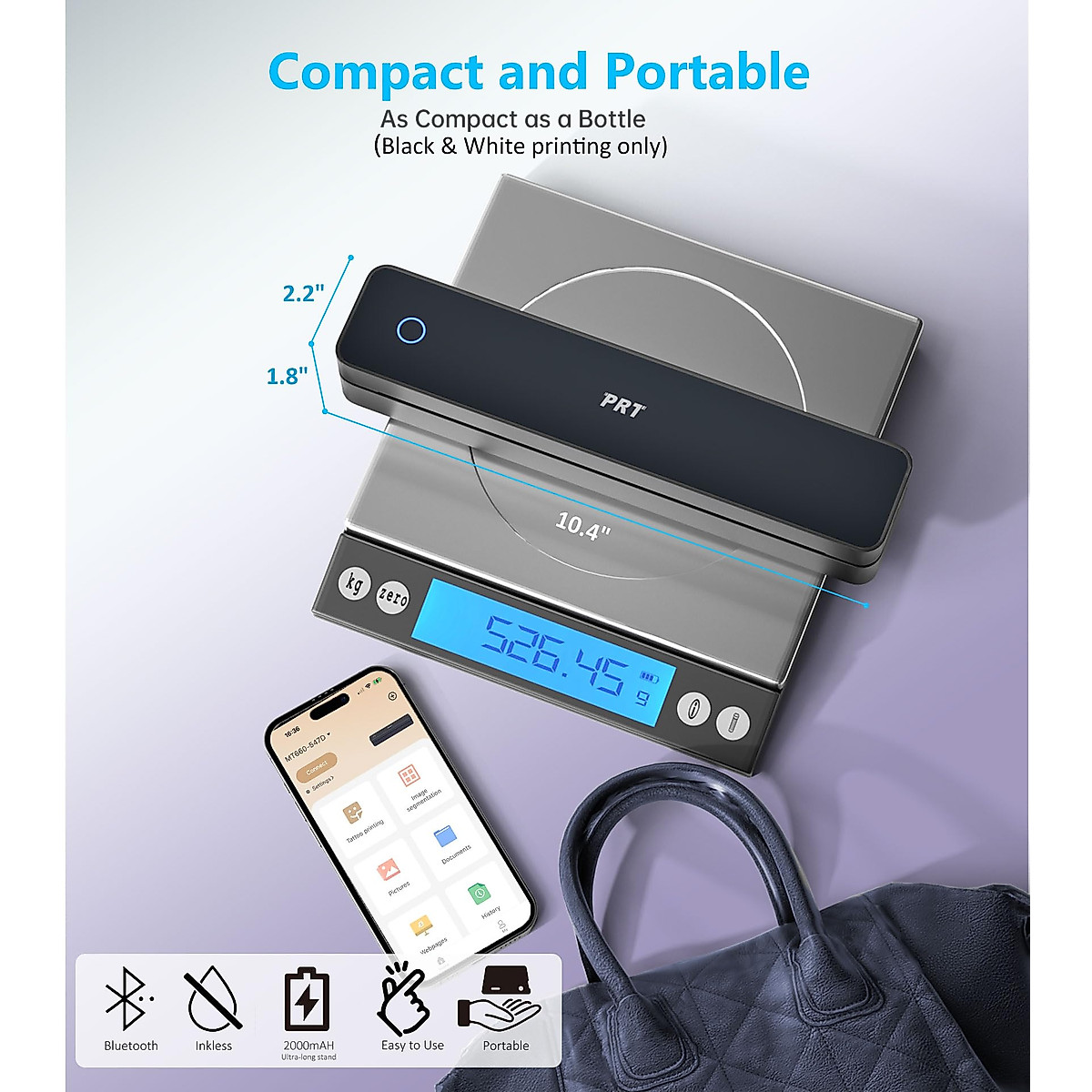 PRT Shipping Label Printer - 150mm/s 4x6 Desktop Thermal Label Printer for Shipping Packages, Small Business, USPS, FedEx, Shopify, Etsy, Amazon, Ebay