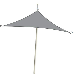 LKXHarleya 6.5ft x 6.5ft x 6.5ft Sun Shade Sail Triangle Canopy, Waterproof UV Block for Patio Garden Outdoor Facility and Activities(Grey)