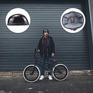 Motorcycle Half Helmet, DOT Approved Adult Men Women Retro Open Face Bike-Helmets, Bicycle/Skateboard Helmet for Adults, Bike, Skate, Scooter, Longboard Half Shell Helmet (Matte Black, Medium)