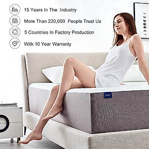 Molblly Queen Mattress 10 Inch Memory Foam Mattress in a Box, Fiberglass Free,Breathable Bed Comfortable Mattress for Cooler Sleep Supportive & Pressure Relief, Queen Size Mattress 60" X 80" X 10"