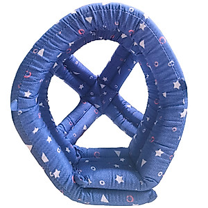 IULONEE Baby Infant Toddler Helmet No Bump Safety Head Cushion Bumper Bonnet Adjustable Protective Cap Child Safety Headguard Hat for Running Walking Crawling Safety Helmet for Kid (Blue Star)