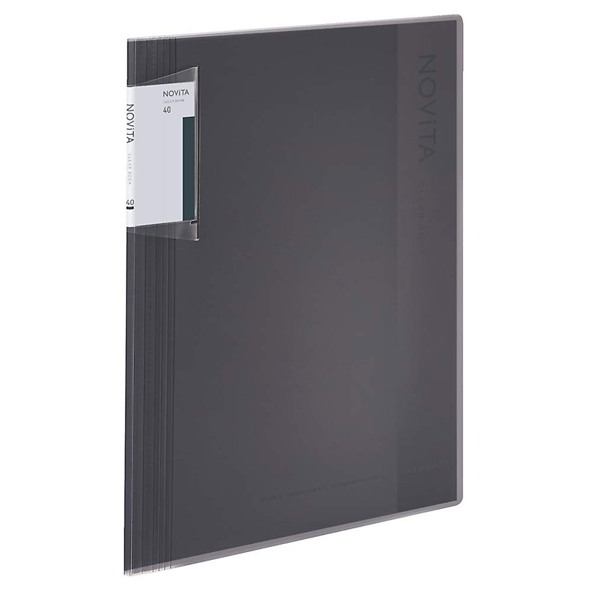 Kokuyo Novita α, Expandable File Clear Book, Display Book, Presentation Binder with Plastic Sleeves 40-Pocket Bound, Presentation Book Art Portfolio Folder, A4-S, Black, Japan Import (RA-NV40D)