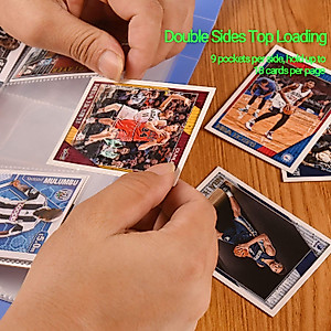 ABLY 540 Pockets Double-Sided Trading Card Pages Sleeves 9-Pocket Clear Plastic Game Card Protectors for Skylanders, Pokemon, Baseball Cards and More, Fit 3 Ring Binder (30 Pages)