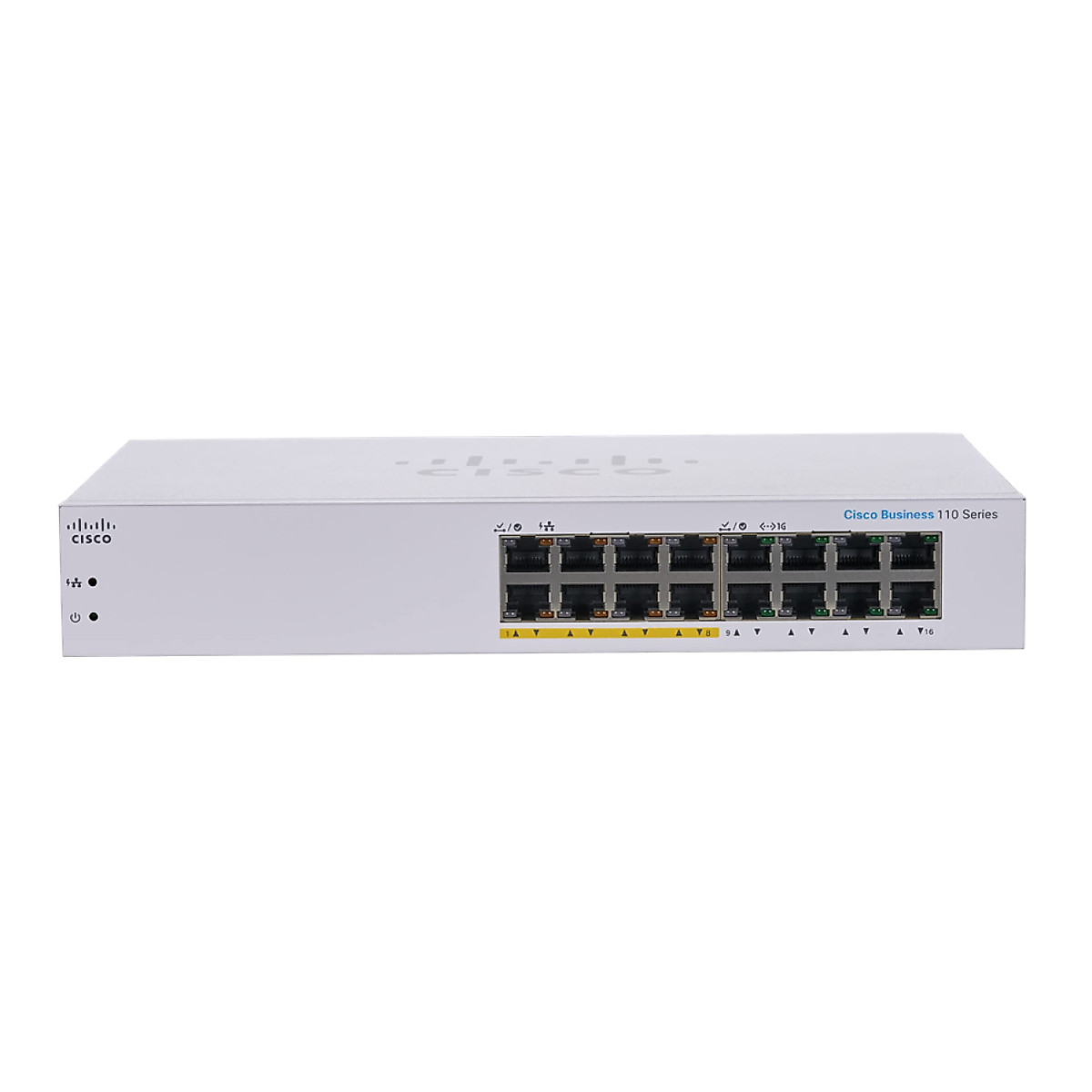 Cisco Business CBS110-16PP-D Unmanaged Switch | 16 Port GE | Partial PoE | Limited Lifetime Protection (CBS110-16PP-D)