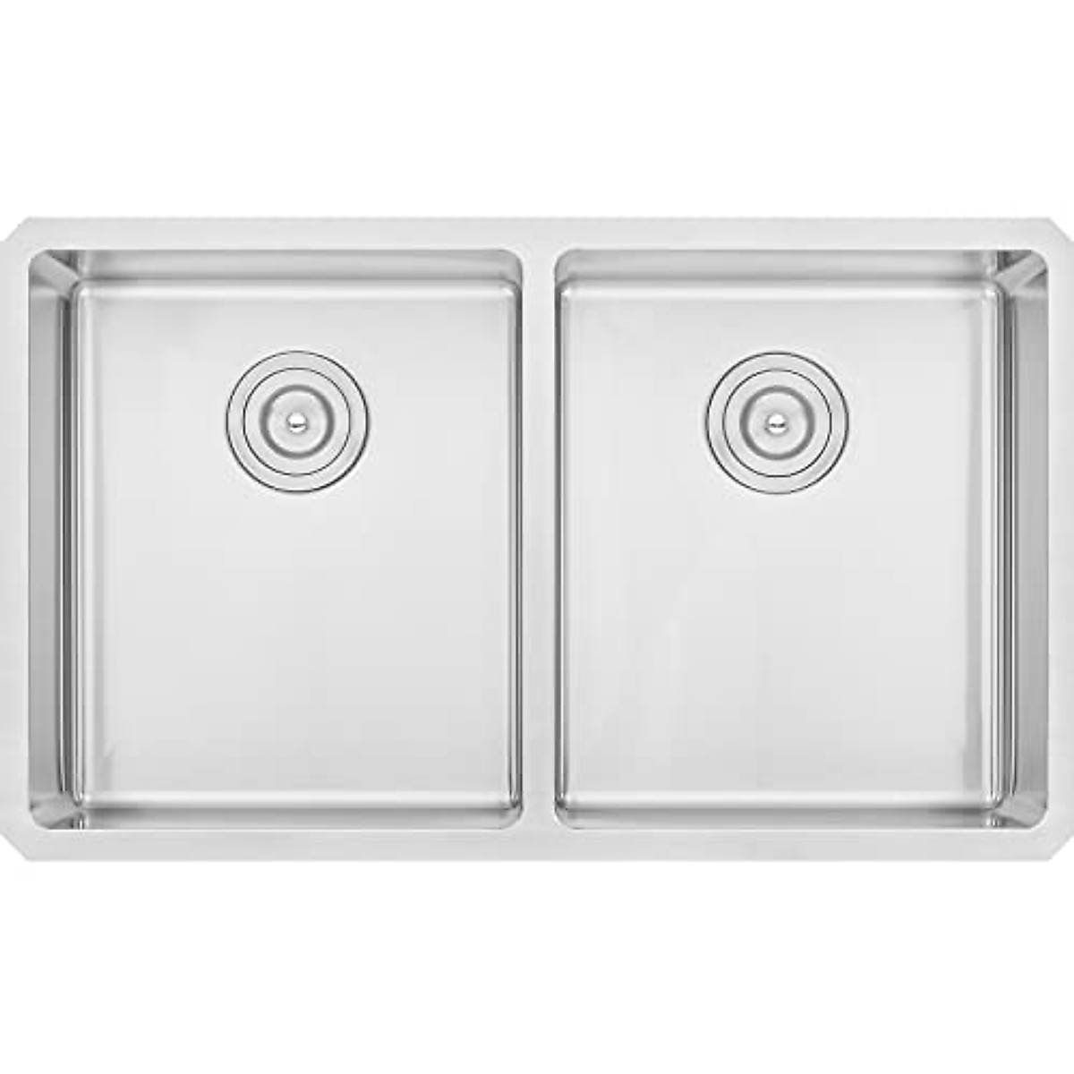 CozyBlock 32 in. x 19 in. x 10 in. 16-Gauge Stainless Steel Undermount 50/50 Double Bowl Kitchen Sink with Bottom Grid, Silicon Dishrack, Pot Mat and Strainer