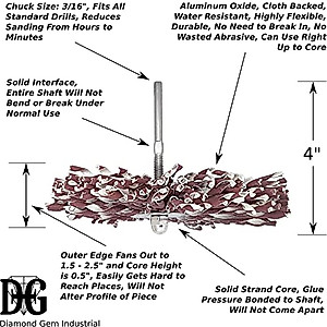 6" Grit 120 EC Star Molding Flap Sander Shank 3/16" Perfect For Sanding Difficult Curved Surfaces Wood or Metal Painting Prep Woodworking Auto Body Furniture Restoration Home/Shop (6" P120 Pack of 2)