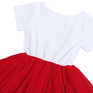 Kids Girl Princess It's My 1st/2nd Birthday Party Cake Smash Boutique Outfit Sequin Bow Tie Tulle Tutu Dress Clothes Gold Headband+Red(2 Years)