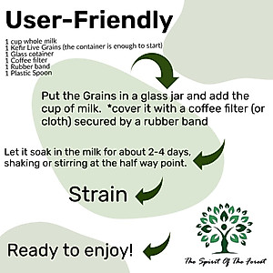 Kefir, Kefir Grains, Scoby, Milk Kefir Grains, Live Starter, Cultures, Bulgaros de Leche, Bulgarian Milk Kefir Grains, Kefir Strainer, Works w/Whole Milk, Coconut Milk, Almond Milk, Oat Milk