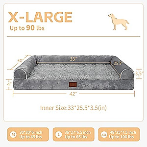 Lazy Lush XL Dog Bed, Dog Beds for Extra Large Dogs, XLarge Dog Bed, Large Dog Bed with Removable Washable Cover, Outdoor Dog Bed, Washable Dog Bed