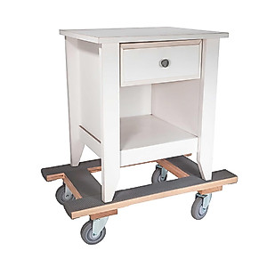 Mytee Products 18"x30" H Frame Movers Dolly w/Rubber Tread & 4" Non Marking Wheels - 1000 lbs WLL H Shape Heavy Duty 4 Wheel Moving Dolly Cart for Packing & Moving Supplies - Furniture Piano Dolly