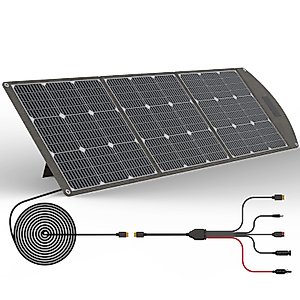 TISHI HERY Solar Panels, 180w 18v Portable Solar Panel Kit for Power Station, Foldable Solar Cell Solar Charger with MC-4 High-Efficiency Battery Charger for Outdoor Camping Van RV Trip