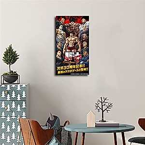 Anime Posters Baki The Grappler Canvas Painting Wall Art Poster for Bedroom Living Room Decor (unframed,08x12 inch)