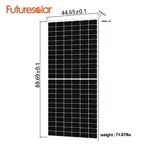 Futuresolar 31PCS Bifacial Solar Panels 545 Watt Monocrystalline Rigid High Efficiency Photovoltaic Module for Commercial and Residential Large-Scale Field Farm Power Stations，CSA Certification