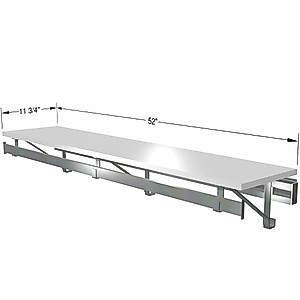 Arrange a Space 52" Long Single Hang/Shelf Kit Laundry Storage, White