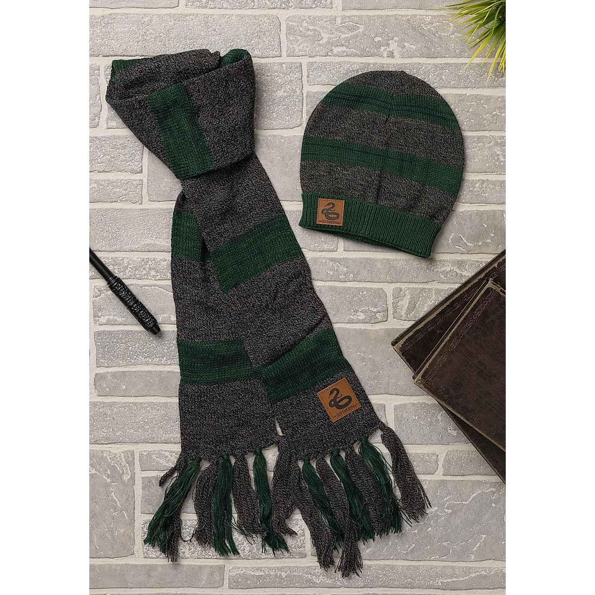 elope Harry Potter Slytherin House Heathered Knit Beanie Standard