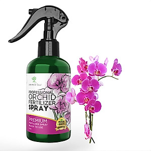 Professional Orchid Spray Fertilizer Mist | Pre Mixed for Weekly Use | Gentle Blend & Gardening Supplies | 8 oz Bottle