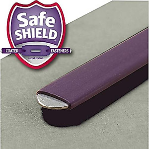 Smead 100% Recycled End Tab Pressboard Classification File Folder with SafeSHIELD Fasteners, 2 Dividers, 2" Expansion, Legal Size, Gray/Green, 10 per Box (29810)