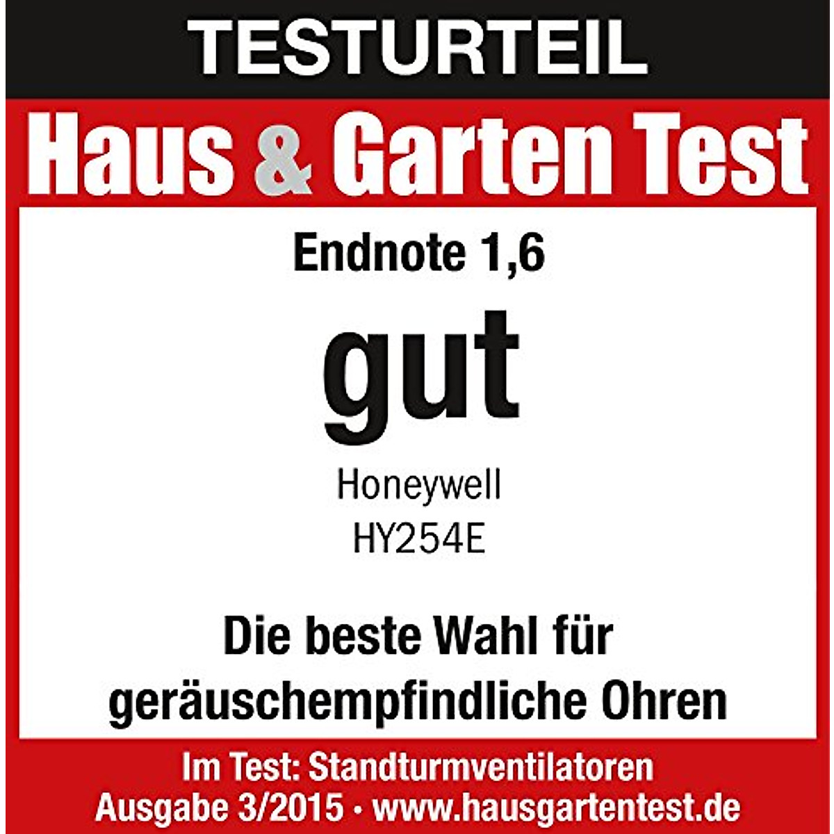 Honeywell QuietSet Tower Fan (5 Speed Settings, Oscillating 75°, Timer Function, Remote Control) HY254