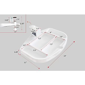 ApexDesk Clamp-On Under Desk 360-Degree Swivel Drawer - Perfect Office Storage Accessory For Your Existing Standing Desk (Clamp-On Desk Drawer - White)