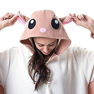 Beauty Shine Adult Unisex Animal Flying Squirrel Costume Halloween Christmas Cosplay Plush Pajamas Onesie (Small, Flying Squirrel)