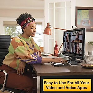 Poly SYNC 20 USB-C Speakerphone - Globa Teck Worldwide Bundle with Universal Charger - for Streaming Voice/Video, Distance Learning, Remote Work, School,Conferencing Apps - Zoom, Webex, Meet, Teams