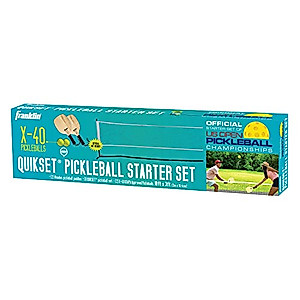 Franklin Sports Pickleball Net Set Outdoor Portable Pickleball Court Net - (2) Paddles + (2) Pickleballs - Half Court Set