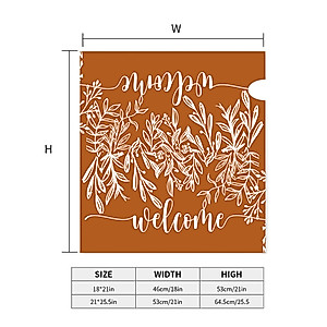 EKOREST Fall Mailbox Covers Magnetic Standard Size 18"x21",Seasonal Welcome Fall Leaves Mailbox Wraps,Autumn Thanksgiving Post Letter Box Cover for Outdoor Décor