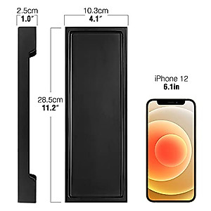 Luxspire Bathroom Vanity Tray, Resin Black Bathroom Tray Toilet Tank Tray, 11 x 4 inch Kitchen Sink Trays, Countertop Organizer for Candles Soap Towel Perfume Holder Jewelry Dish, Small, Matte Black