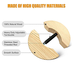 Hat Stretcher for Fitted Hat Heavy Duty Hat Shaper with Adjustable Turnbuckle, Fit to Men Cowboy Fedora Black