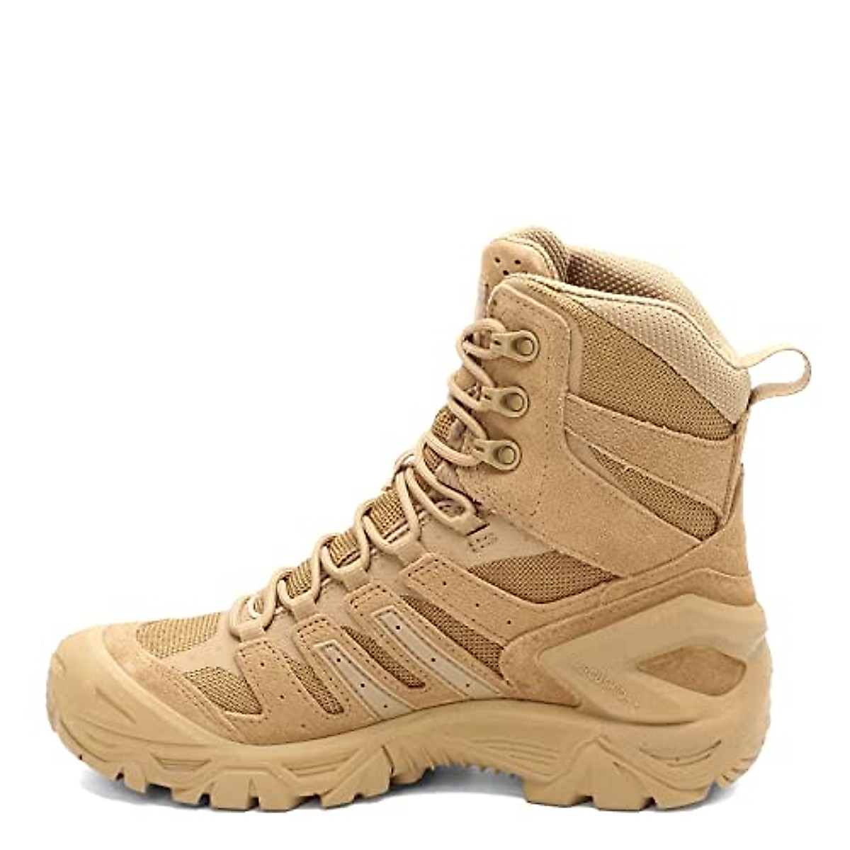 Merrell Men's Strongfield Tactical 6” Waterproof Boots, Breathable & Comfortable Work Combat Hiking Shoes Military, Dark Coyote, 9