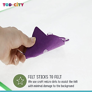 Tod City Flannel Felt Story Board Set: in The Jungle - Large Wall Hang 25 Pre-Cut Piece Interactive Learning Toy for Preschool, Kindergarten, 3+ Year Old Children