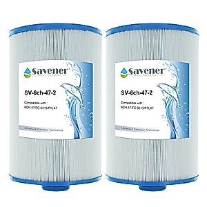 Savener Spa Filter Replacement for Unicel 6CH-47, Filbur FC-0315, PTL47W-P4,373043 Hot Tub Filter, 47sq.ft, 2 Pack